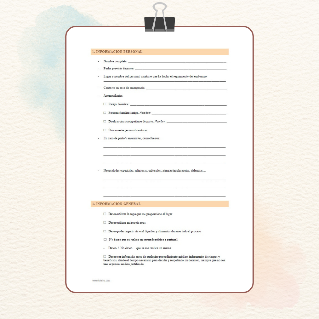 Plan de parto, descarga gratis - comunidad triVu